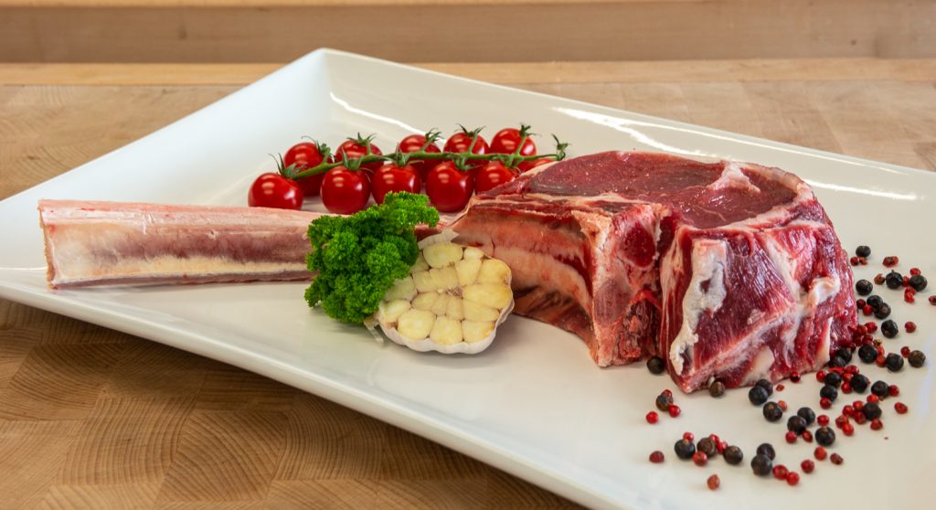 Tomahawk Steak from our Home Reared Cattle - Intwood Farm & Butchers