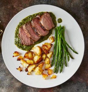 Lamb Rump, Roasted Crushed Potatoes & Mint Salsa Verde - Intwood Farm ...